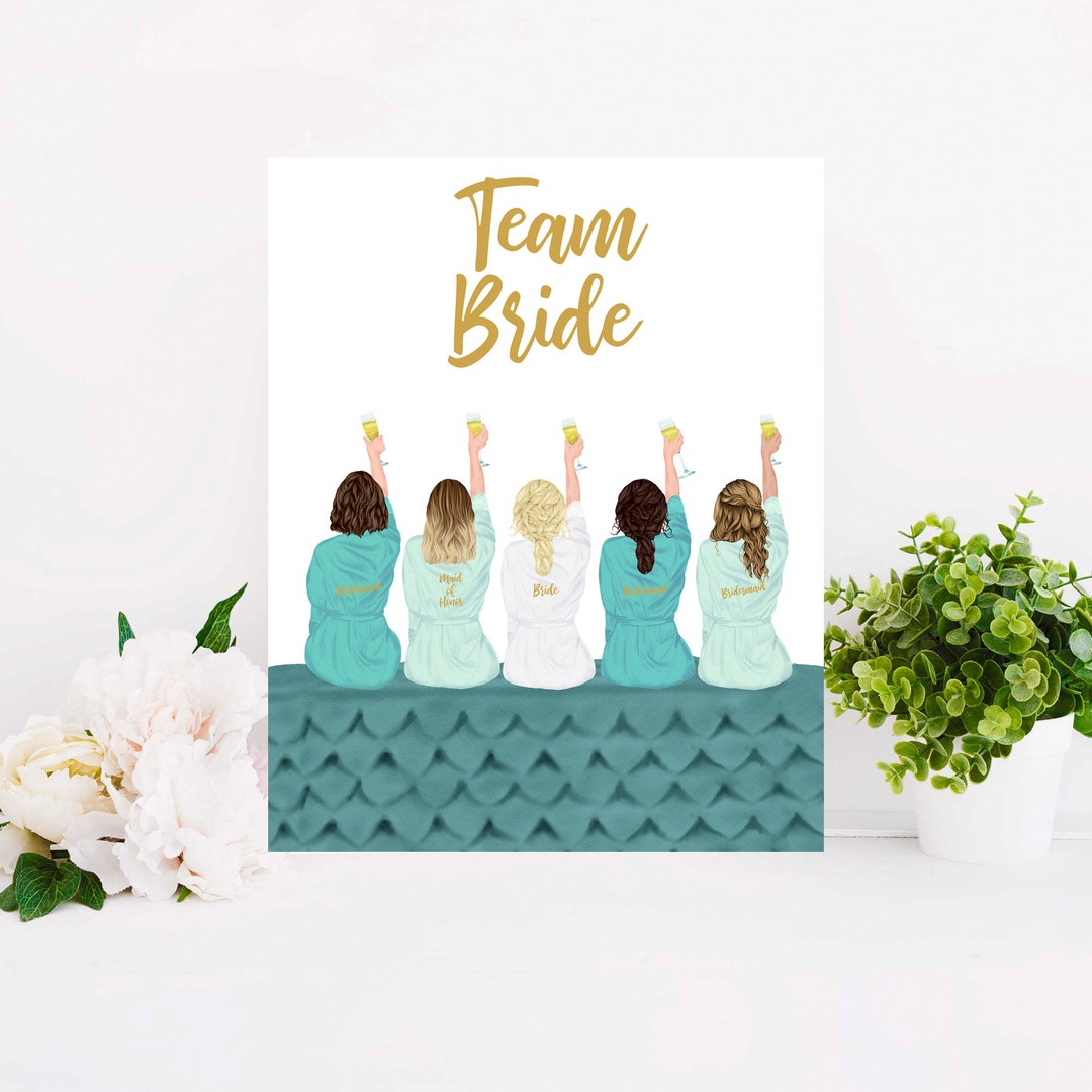 Bridesmaid Print Team Bride Printable Team Bridesmaid Print Wedding ...
