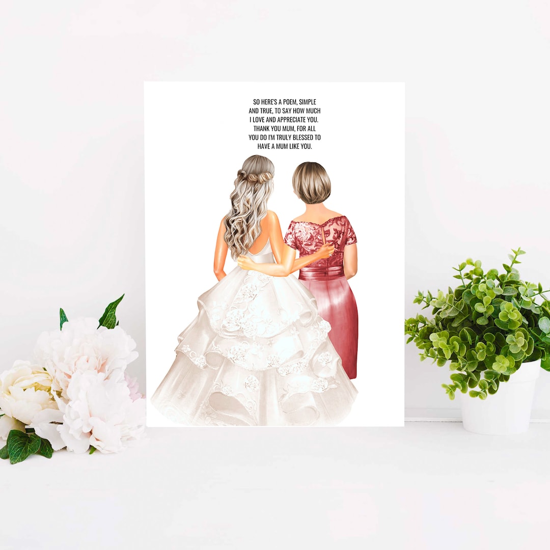 Mother of the Bride Print, Gift for Mother of the Bride, Mother of the ...