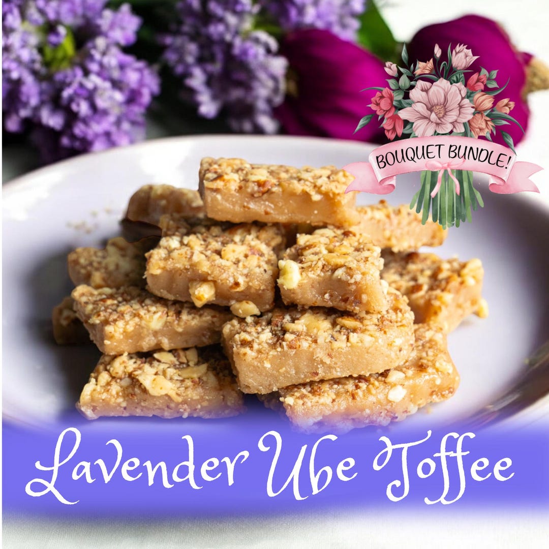 Lavender Ube Toffee- Floral Candy- All Natural Candy- Gifts for Flower ...