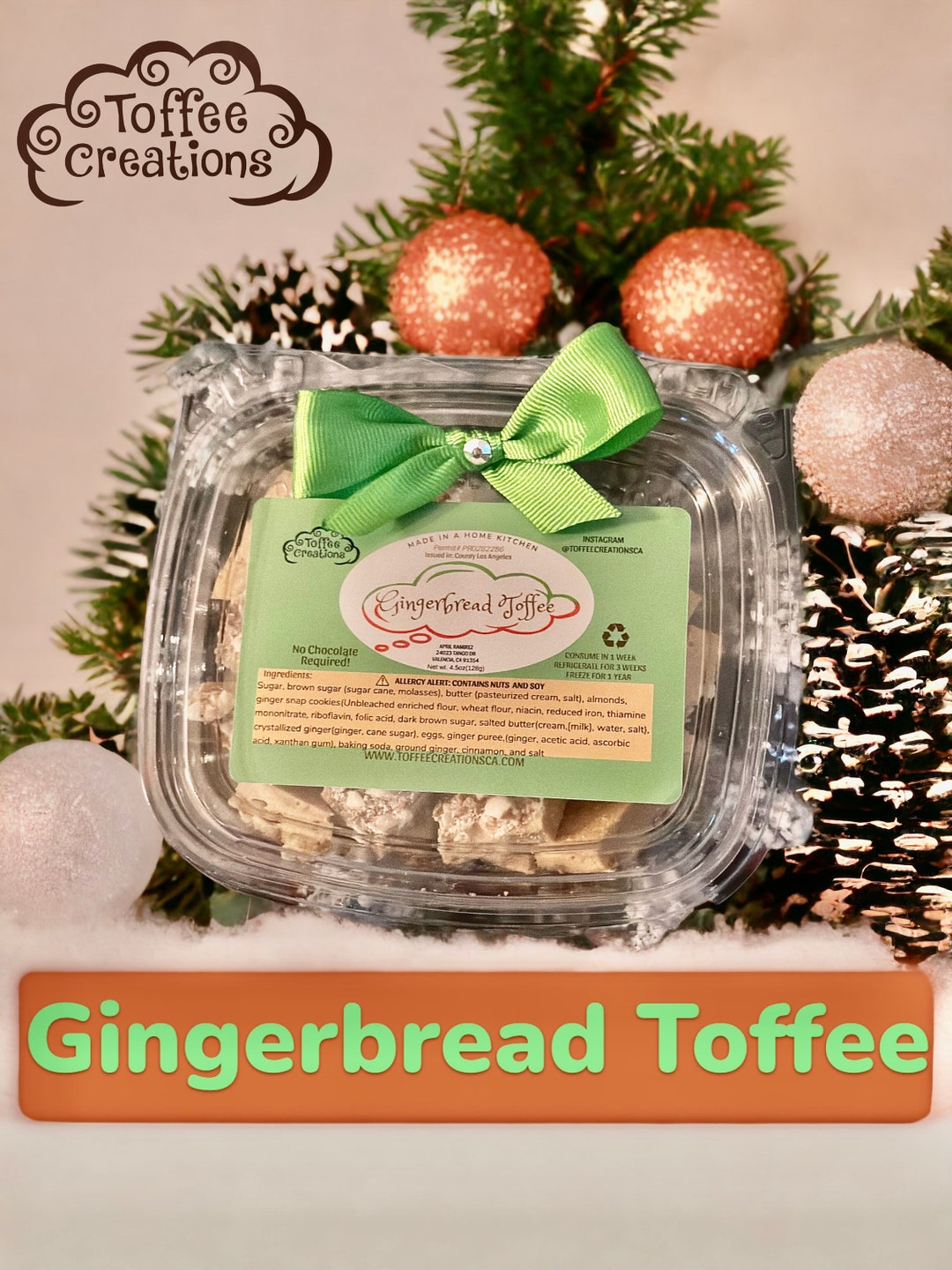 Gingerbread Toffee Christmas Toffee Christmas Candy - Etsy