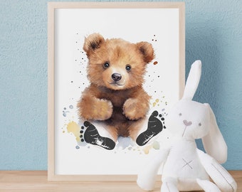 Babys First Footprint, Cute Keepsake, Nursery Art, Baby Shower Gift ...