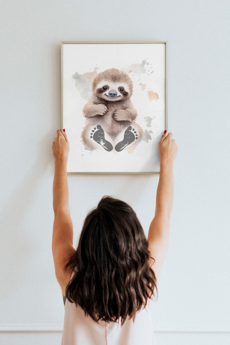 Baby’s First Footprint, Cute Keepsake, Nursery Art, Baby Shower Gift ...