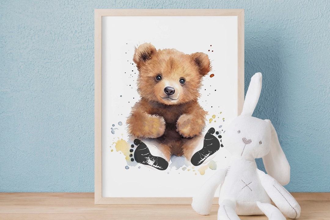 Baby’s First Footprint, Cute Keepsake, Nursery Art, Baby Shower Gift ...