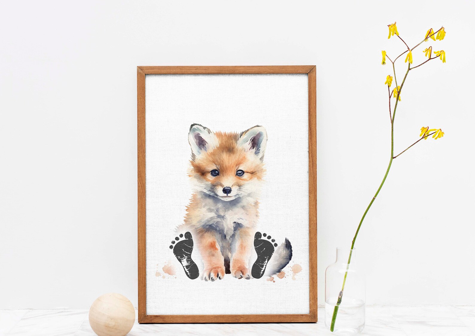 Babys First Footprint, Cute Keepsake, Nursery Art, Baby Shower Gift ...