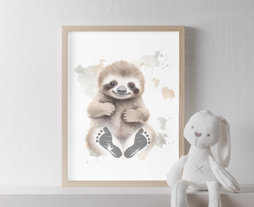 Baby’s First Footprint, Cute Keepsake, Nursery Art, Baby Shower Gift ...