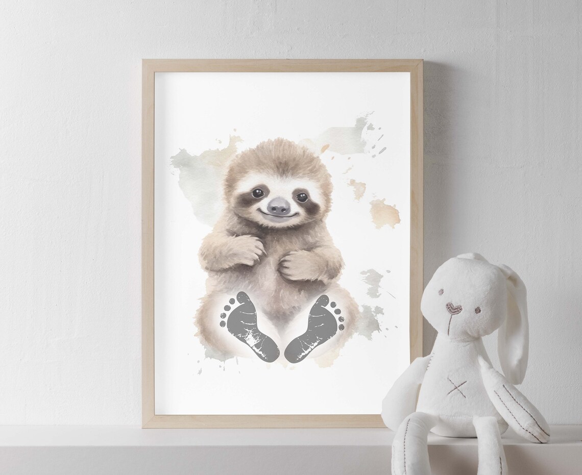 Babys First Footprint, Cute Keepsake, Nursery Art, Baby Shower Gift ...