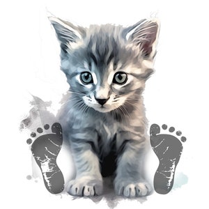 Baby’s First Footprint, Cute Keepsake, Nursery Art, Baby Shower Gift ...