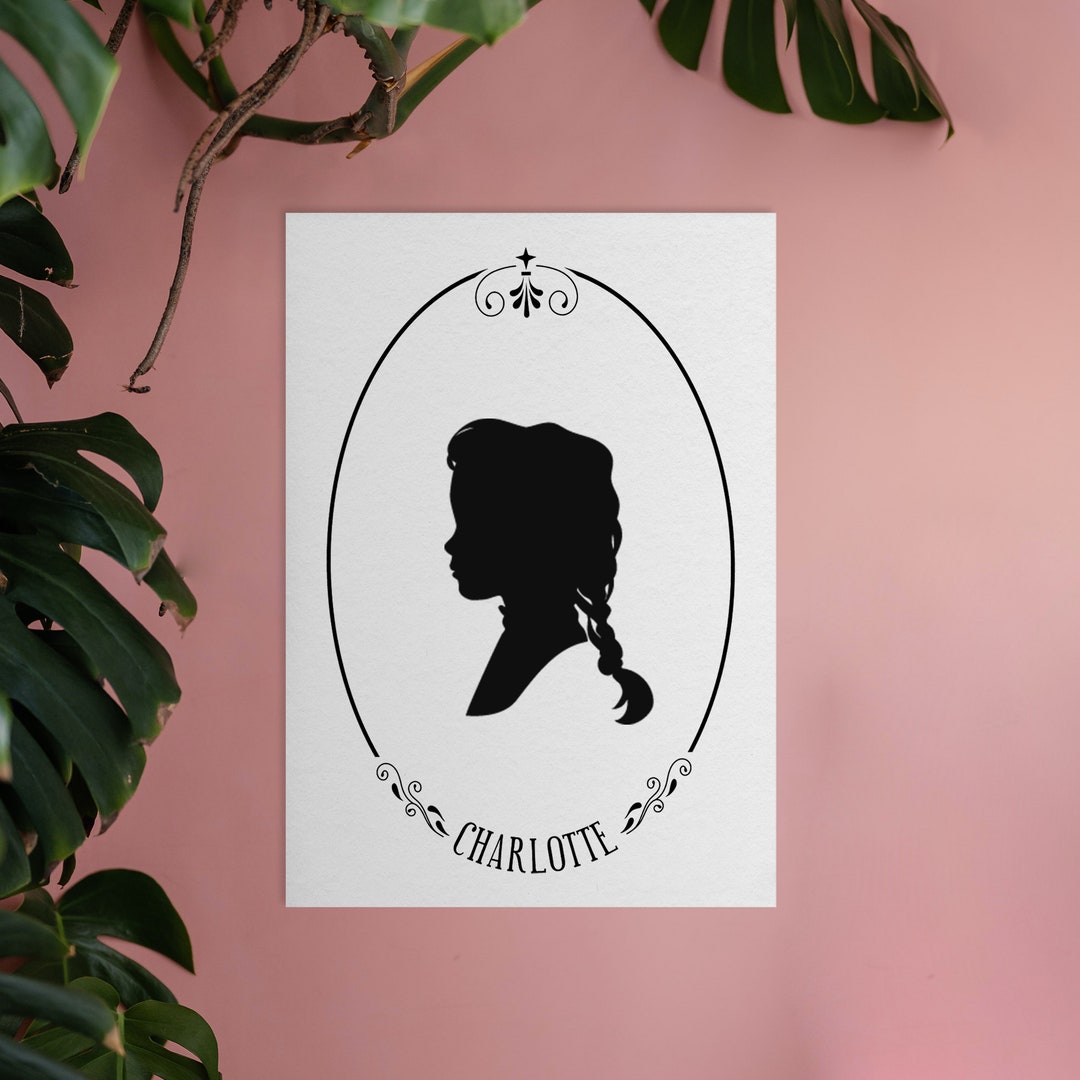 Custom Silhouette Disneyland Style Cut Out Portrait (includes Printable ...
