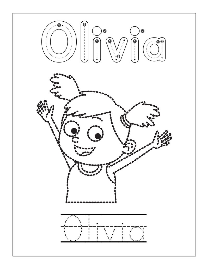 Personalized Name Trace & Color | Preschool and Kindergarten Worksheet ...