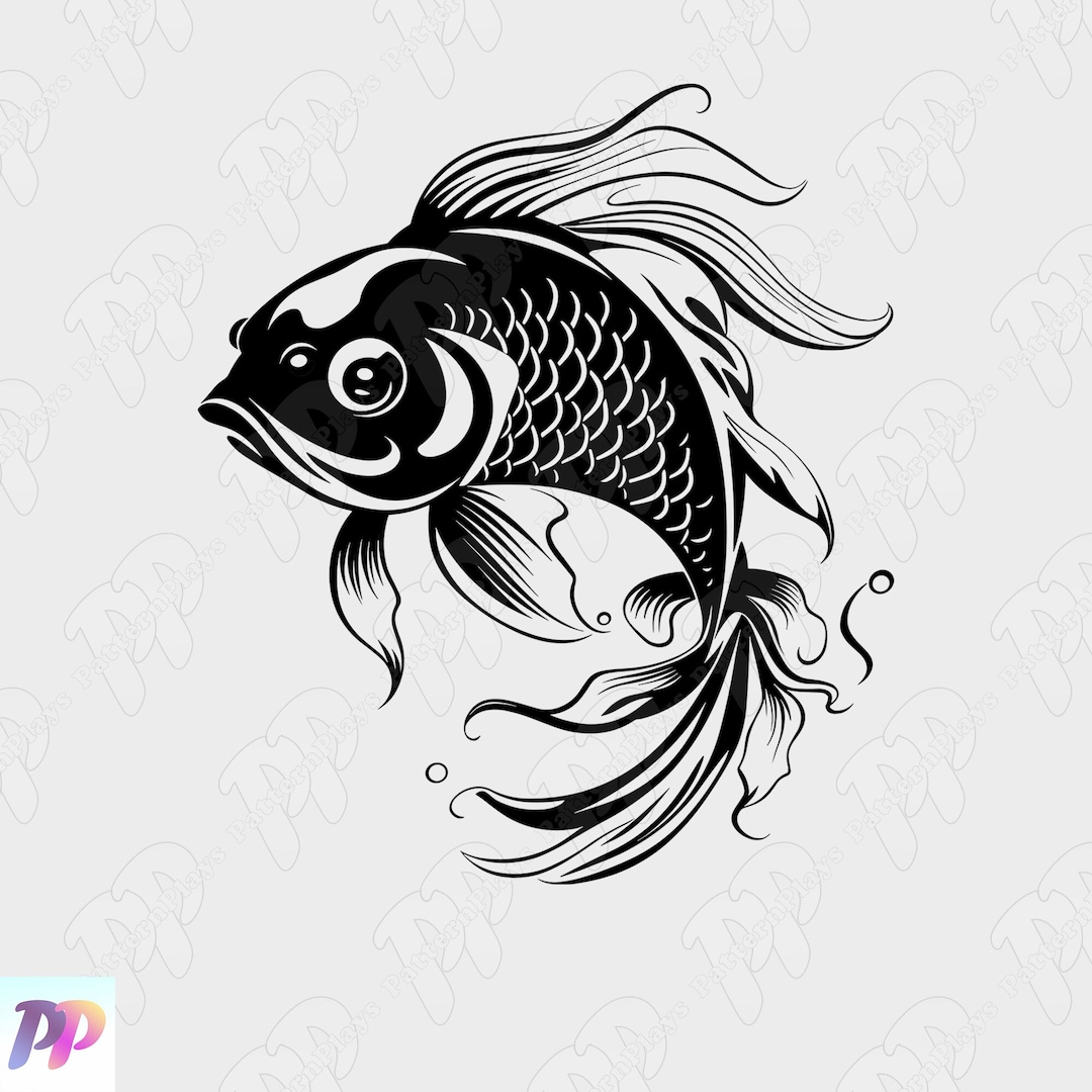 Koi Fish Svg, Fishing Svg, Fish Clipart, Fish Vector, Fish Cricut, Fish ...