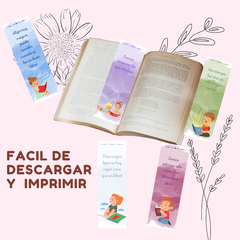 Printable Bookmarks With Illustrations for Children, Back to School ...