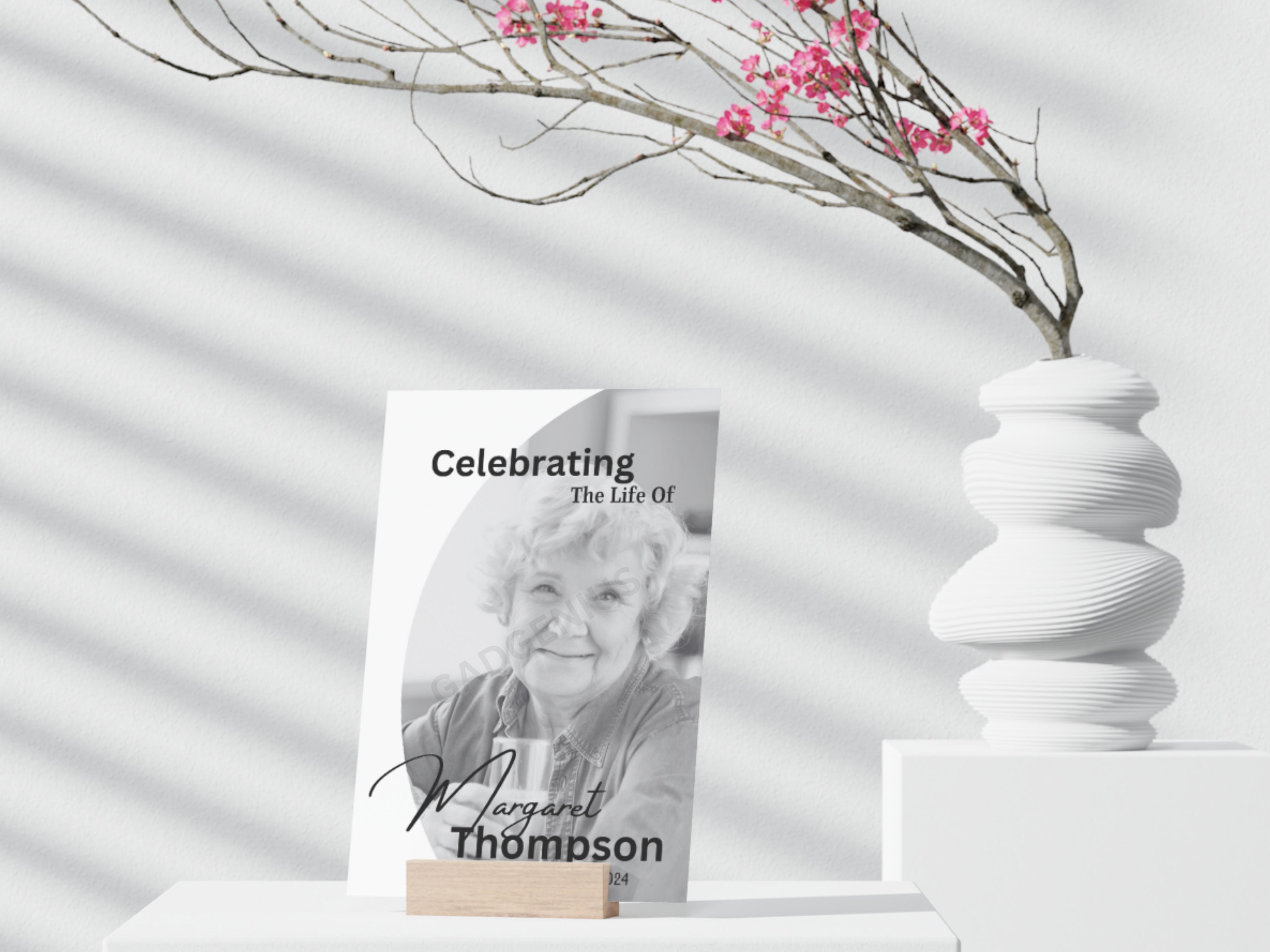 Funeral Program, Simple Memorial Program, Printable Order of Service ...