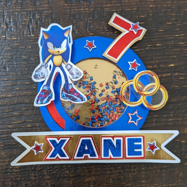 Sonic Cake Topper Shaker Svg - Etsy