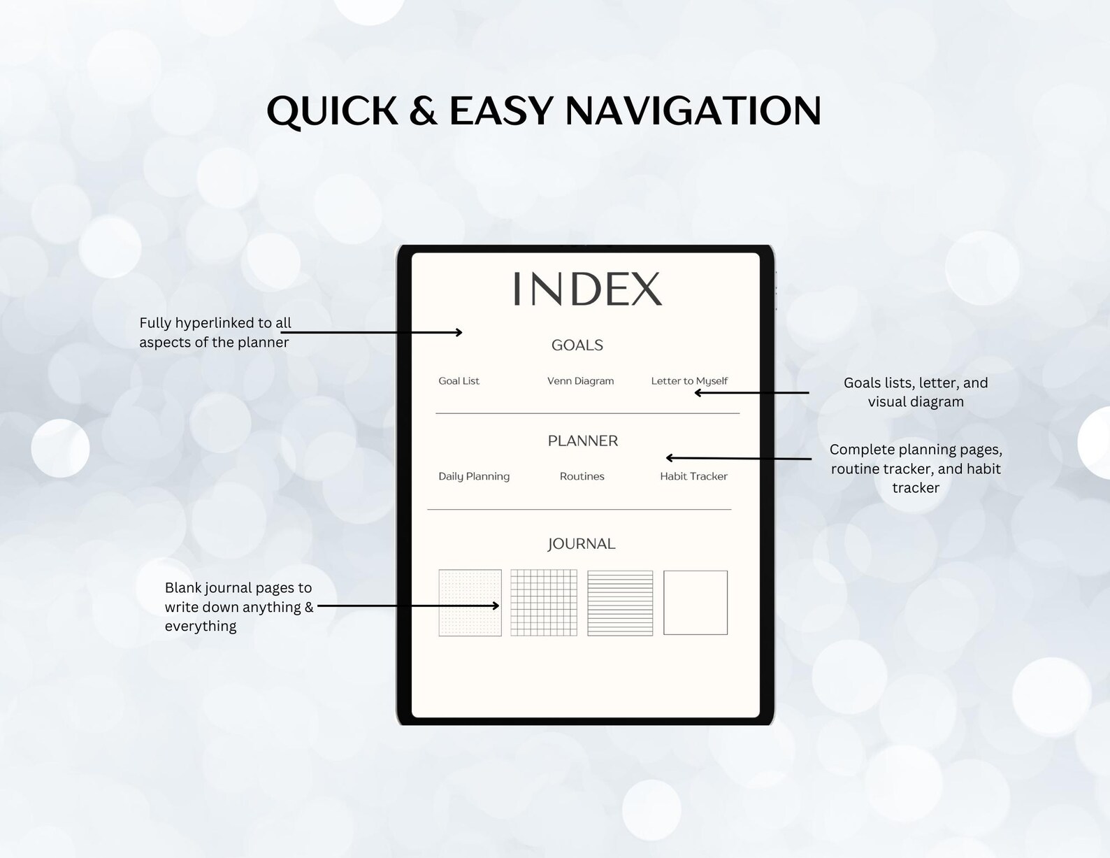 Winter Arc Digital Planner: 100-day Self-improvement Journal (digital ...