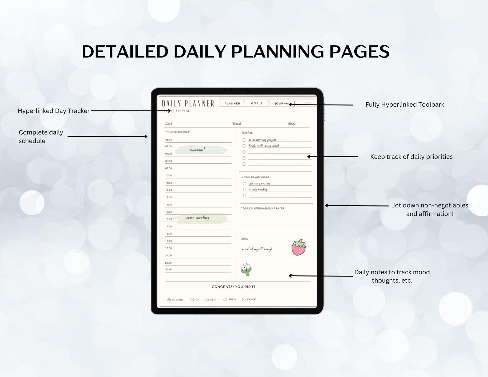 Winter Arc Digital Planner: 100-day Self-improvement Journal (digital ...