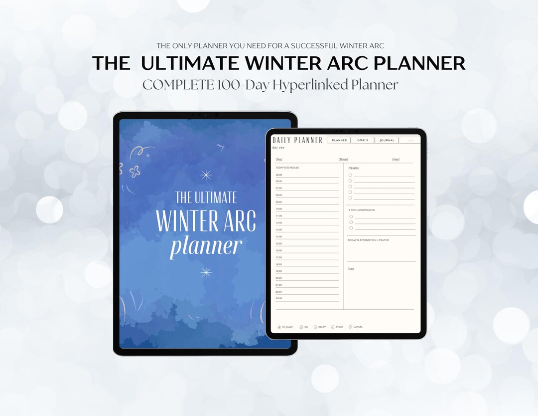 Winter Arc Digital Planner: 100-day Self-improvement Journal (digital ...