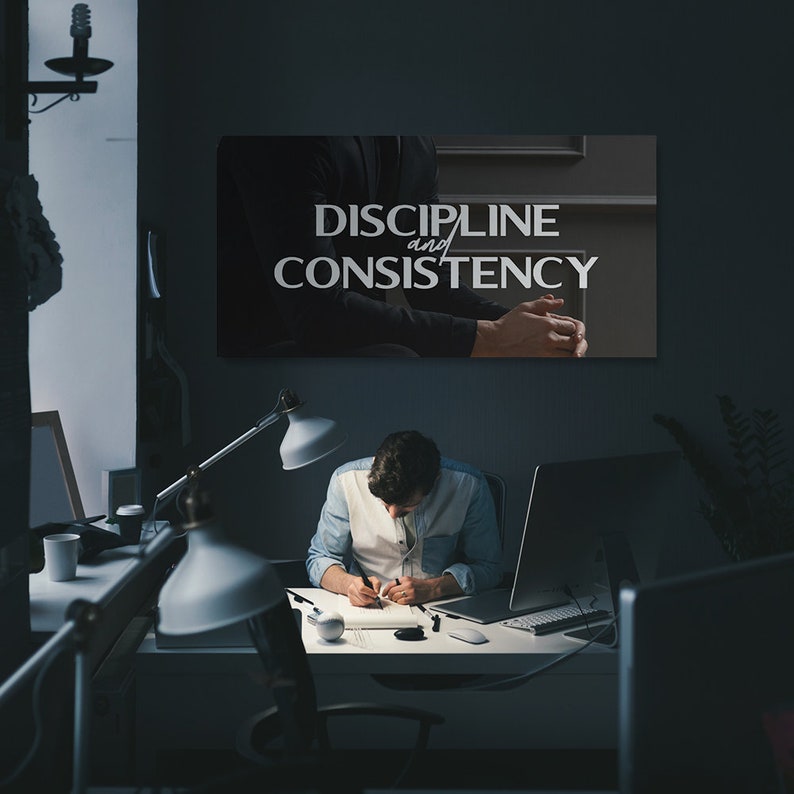 Discipline and Consistency Canvas Wall Art - Etsy