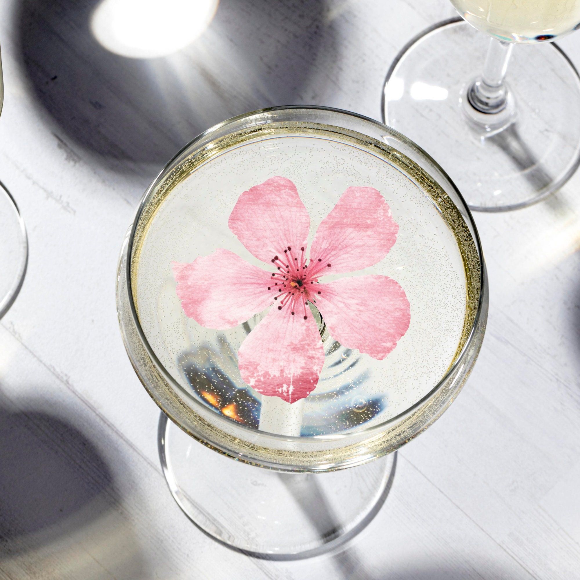 Edible Cherry Blossom Drink/cocktail Topper, Edible Flower Topper ...