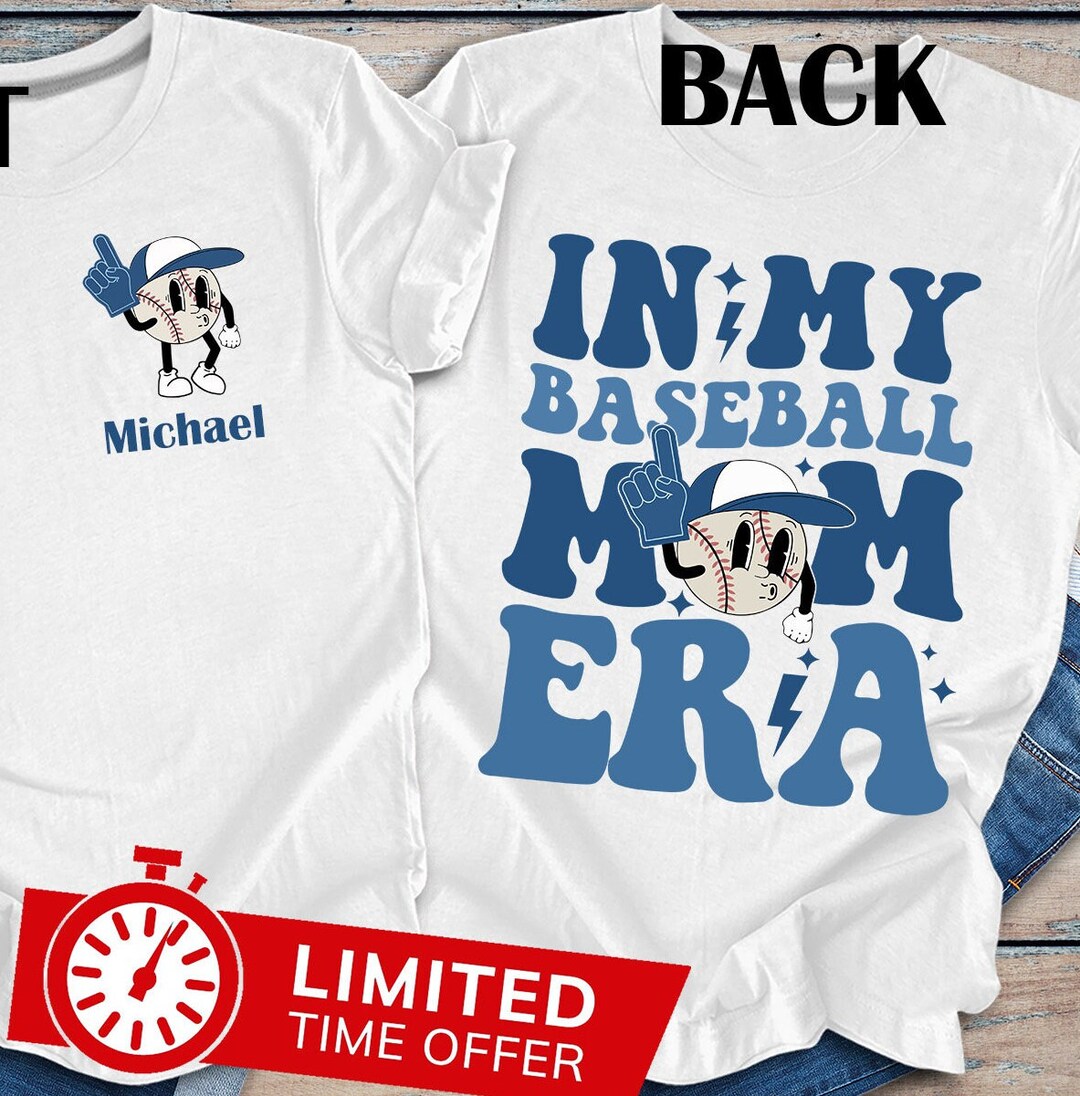 Custom Baseball Mom Shirt, in My Baseball Mom Era Shirt, Baseball Game ...