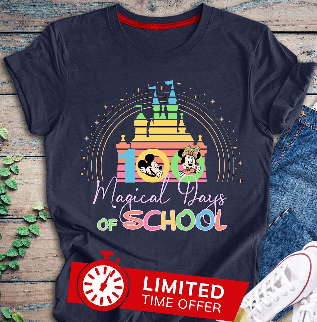Magical Castle 100 Magical Days of School Shirt Mickey Minnie Mouse ...