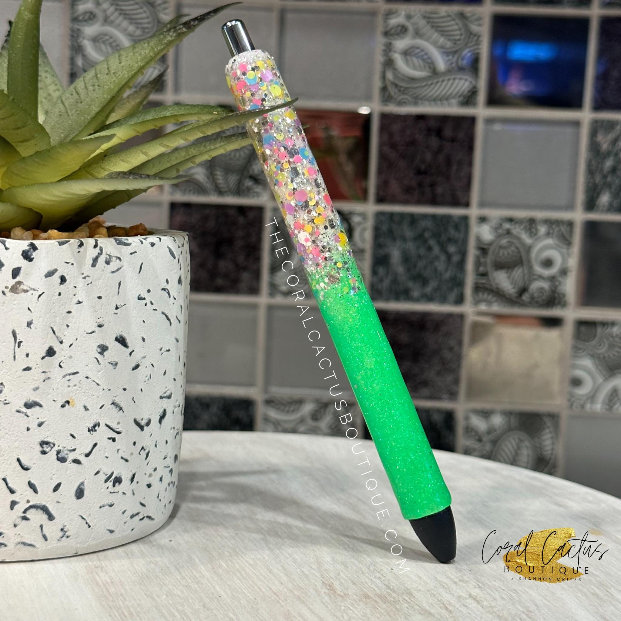 Multi Color Chunky Glitter Pen - Etsy