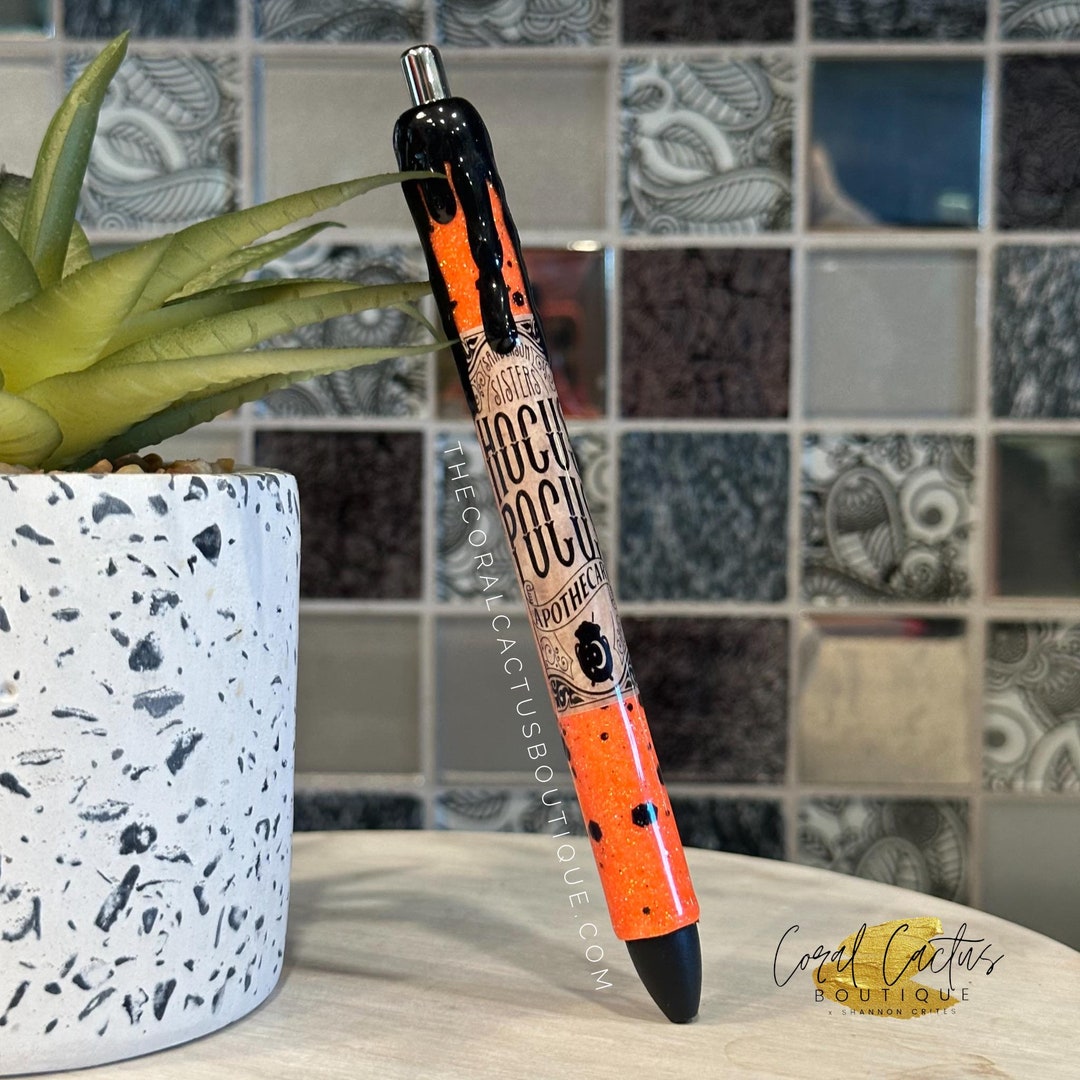 Hocus Pocus Orange With Drip Glitter Pen - Etsy
