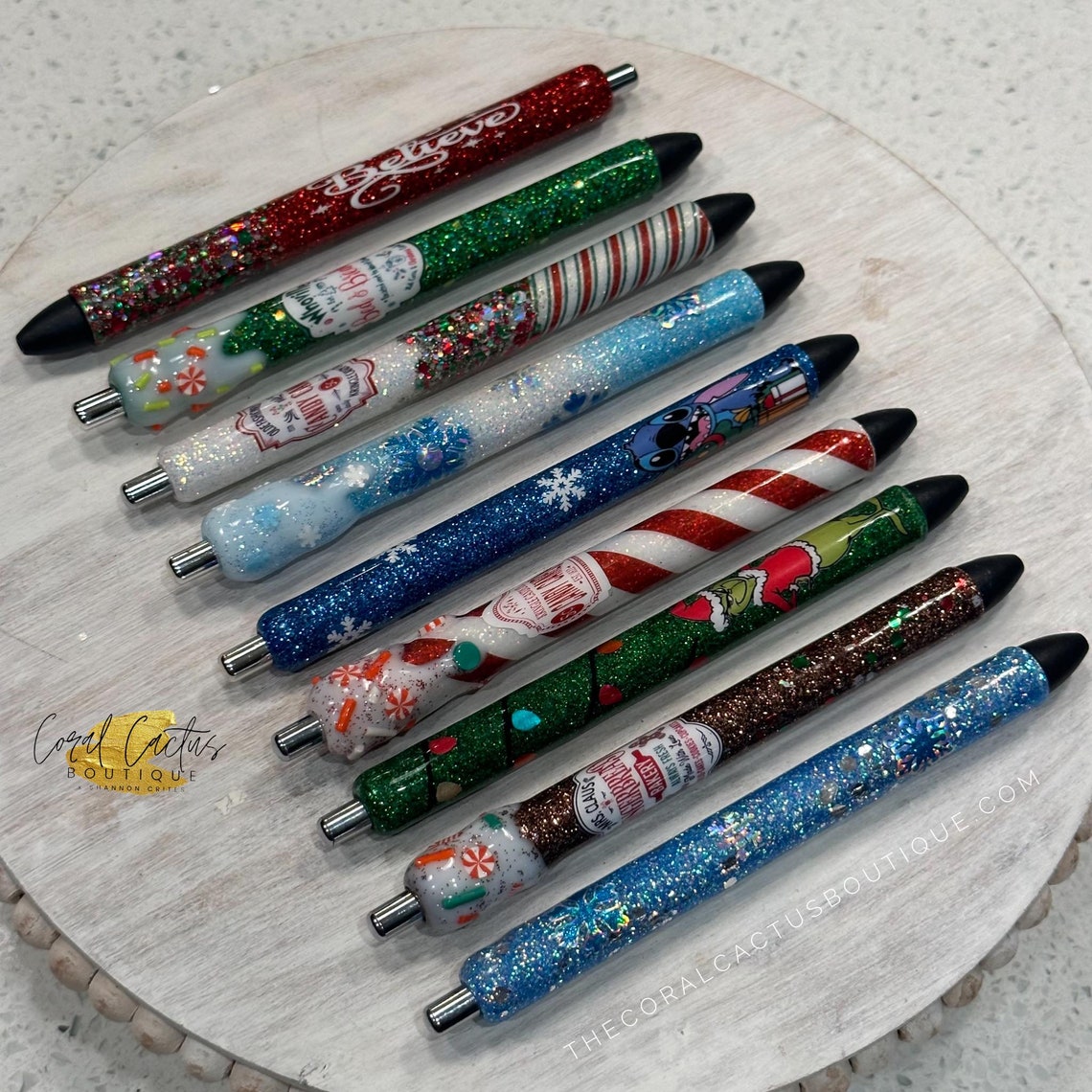 Christmas Candy Cane Co. Glitter Pen With Drip - Etsy