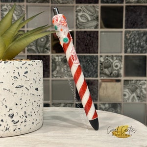Christmas Candy Cane Co. Glitter Pen With Drip - Etsy
