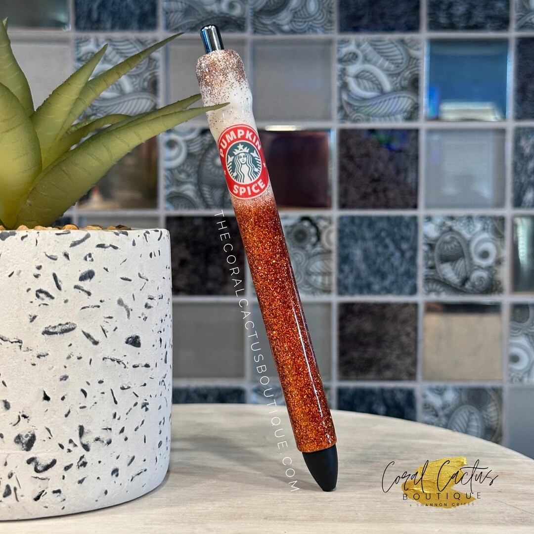 Pumpkin Spice Glitter Drip Glitter Pen - Etsy