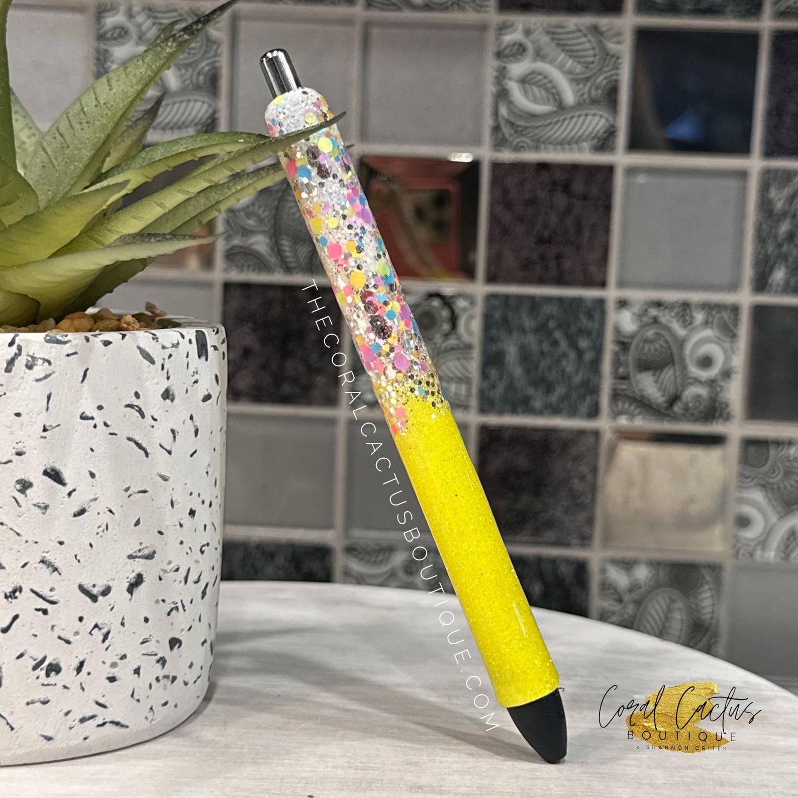 Multi Color Chunky Glitter Pen - Etsy