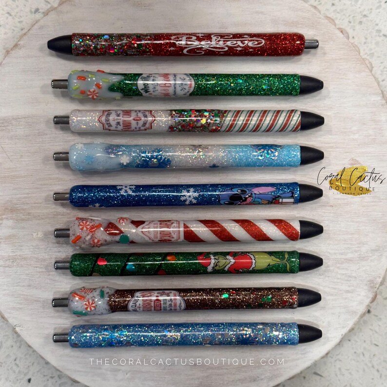 Christmas Candy Cane Co. Glitter Pen With Drip - Etsy