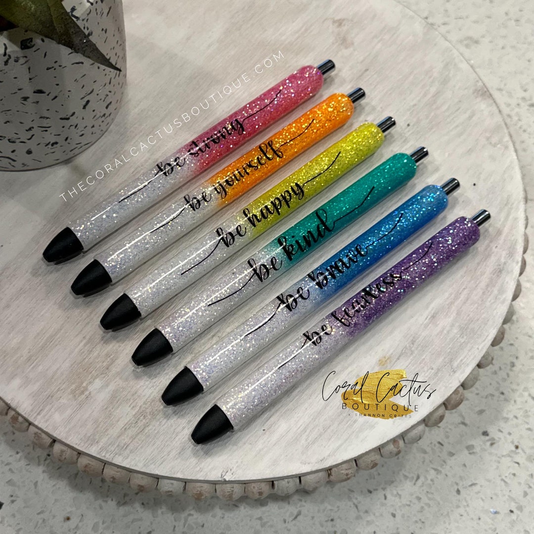 Positive Affirmations Glitter Pen - Etsy