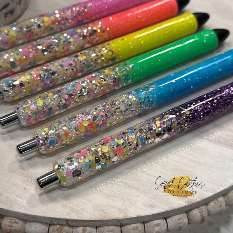 Multi Color Chunky Glitter Pen - Etsy