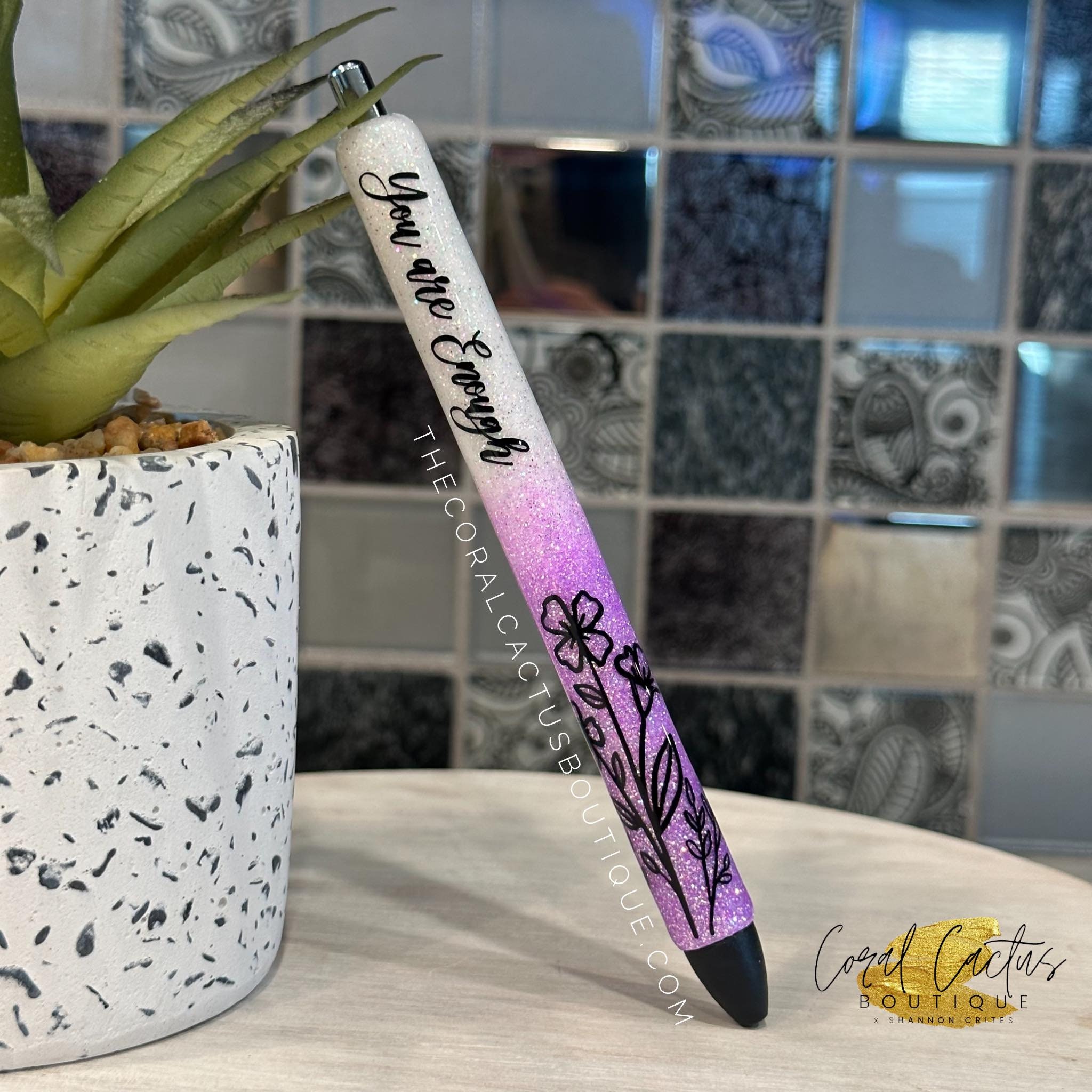 Positive Affirmations Glitter Pen - Etsy