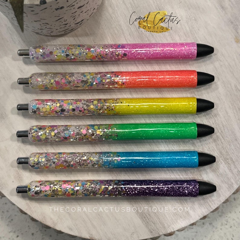Multi Color Chunky Glitter Pen - Etsy
