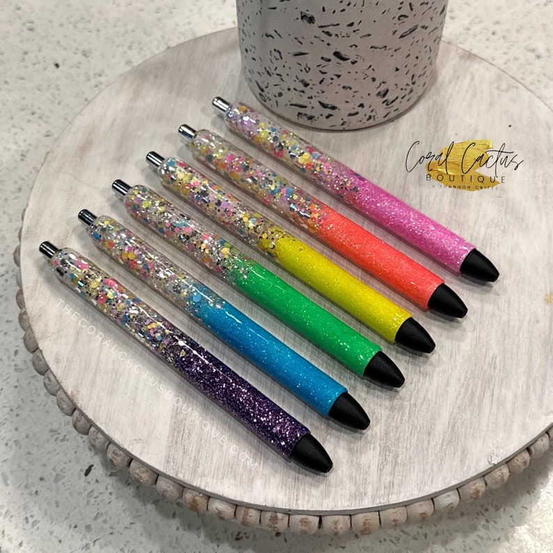 Multi Color Chunky Glitter Pen - Etsy