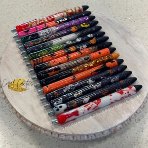 Spider Halloween Glitter Pen (orange & Green) - Etsy