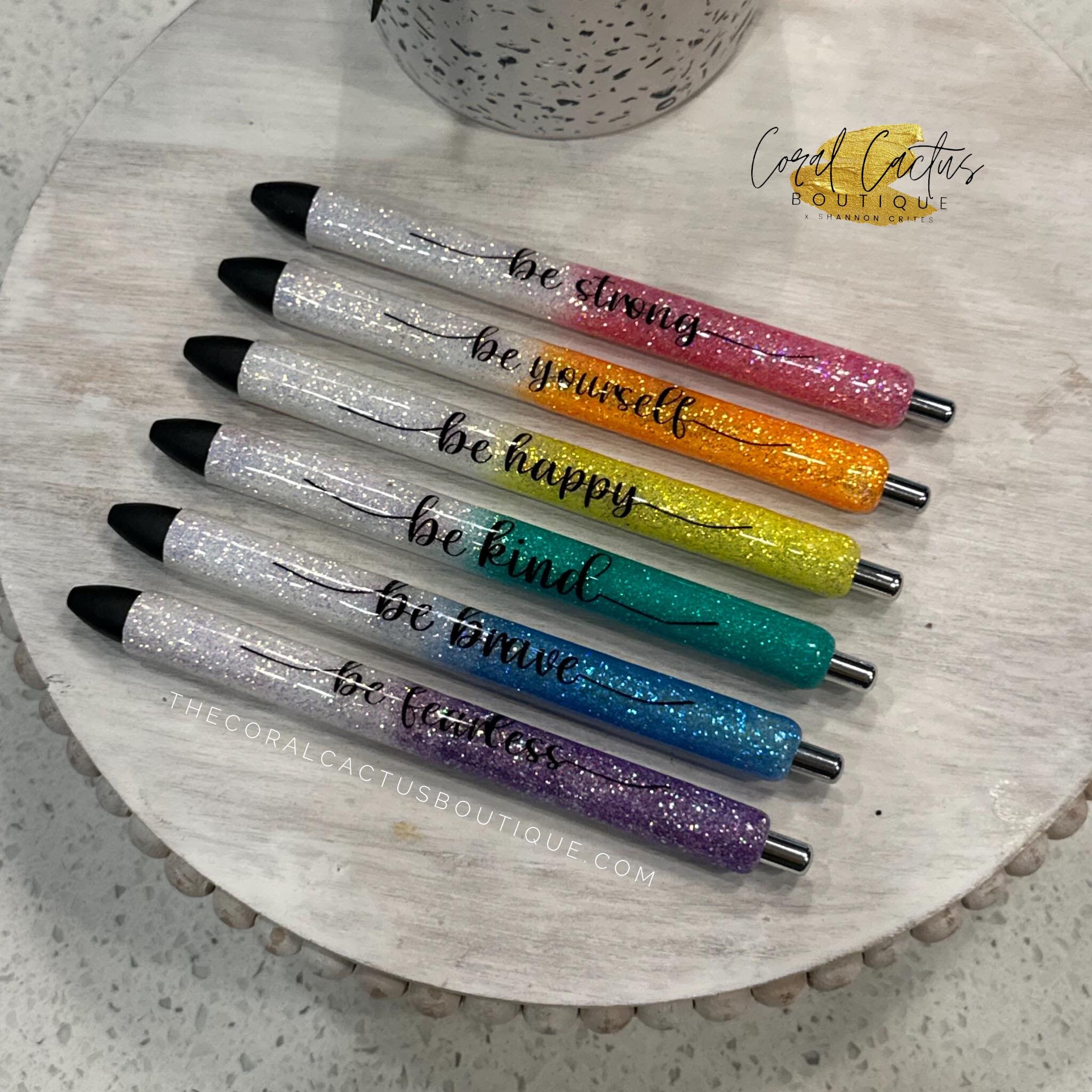 Positive Affirmations Glitter Pen - Etsy