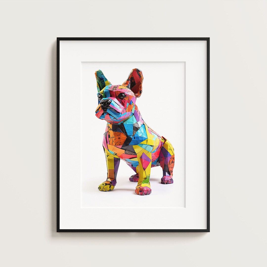 French Bulldog Portrait _ THE RAINBOW BULLDOG | Wall Art Print ...