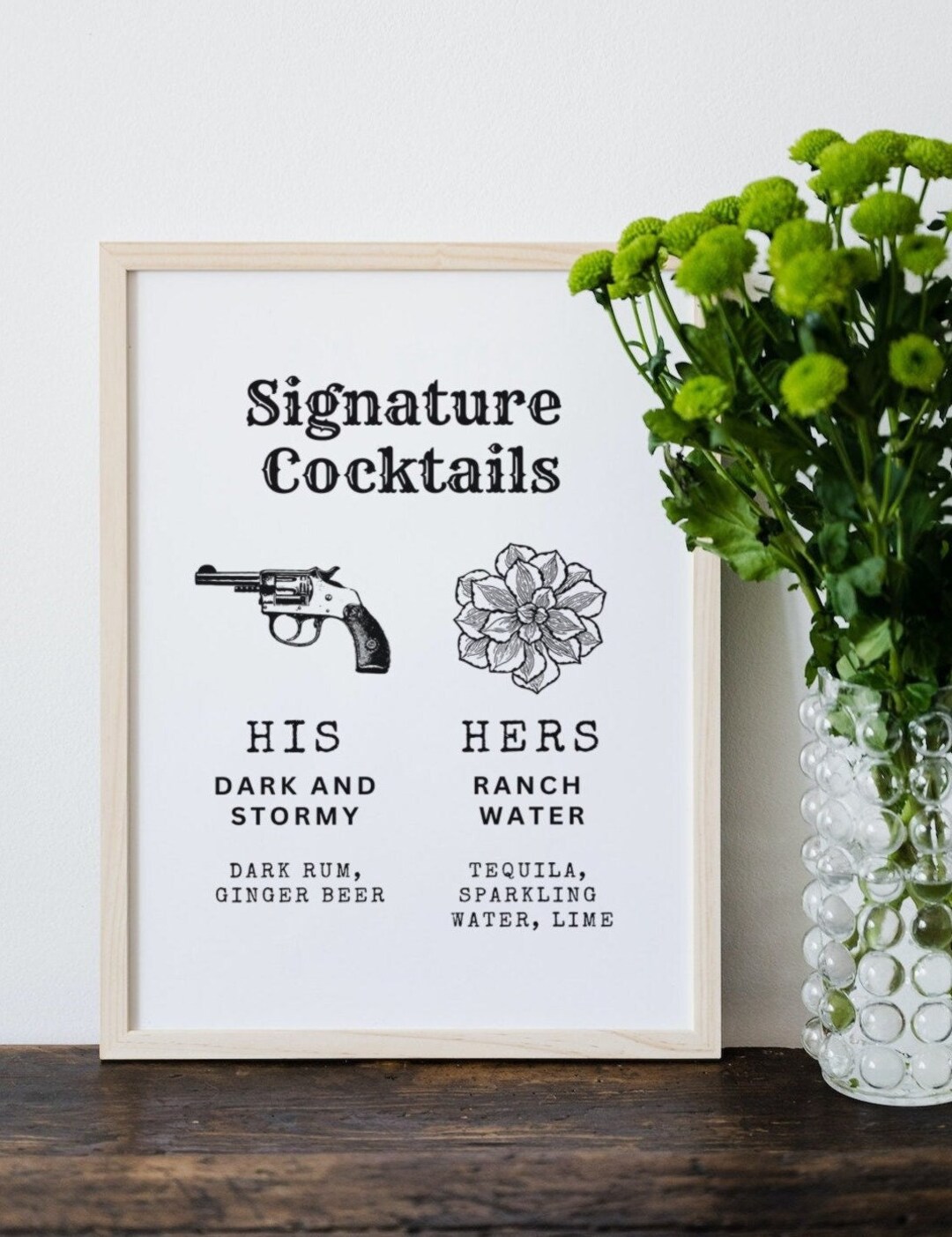 Western Wedding Signature Cocktails 8x10 Sign Digital Template for ...