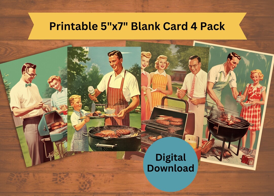 Master of the Grill | Grilling Gifts | Retro Grilling Fun - Set of 4 ...