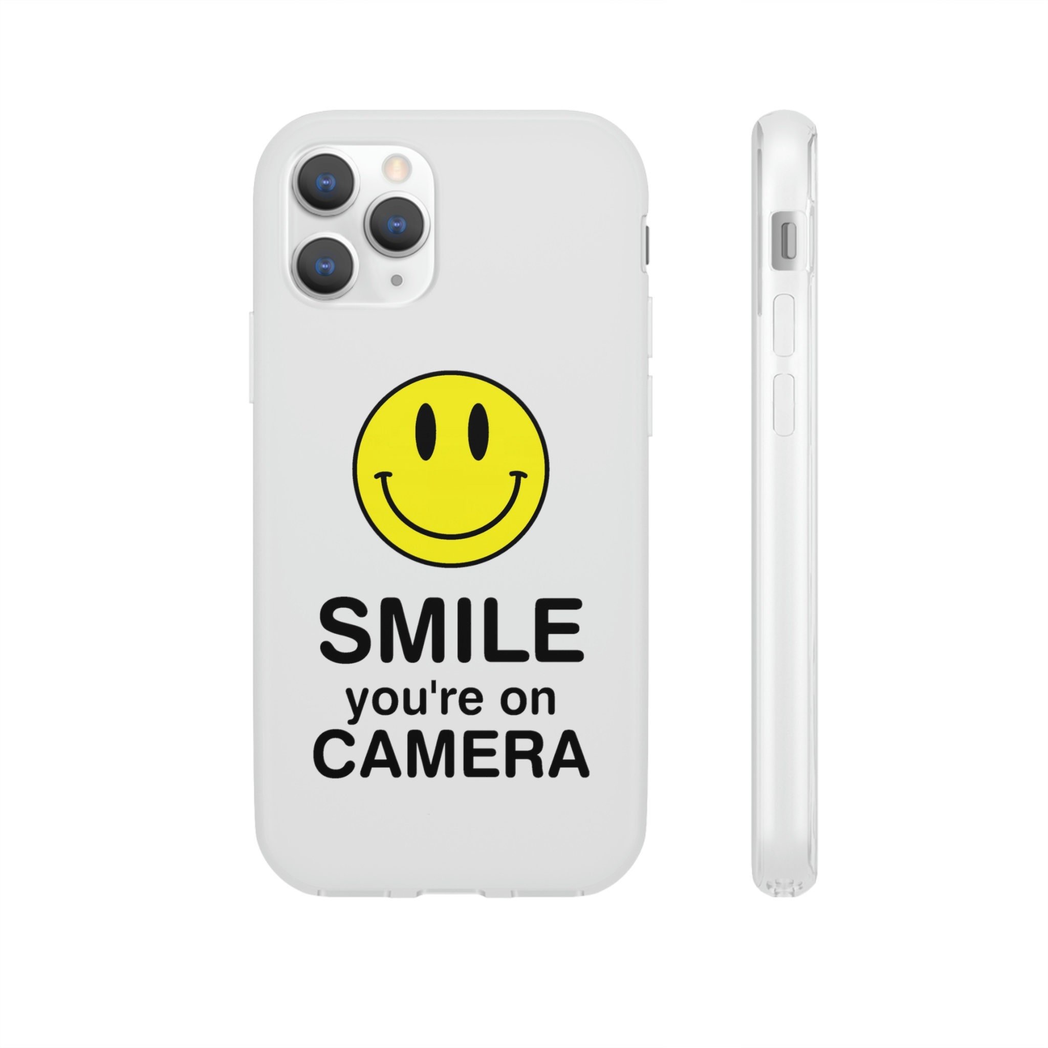 Smiley Face Emoji Protective Phone Case for iPhone Unique Fun Design ...