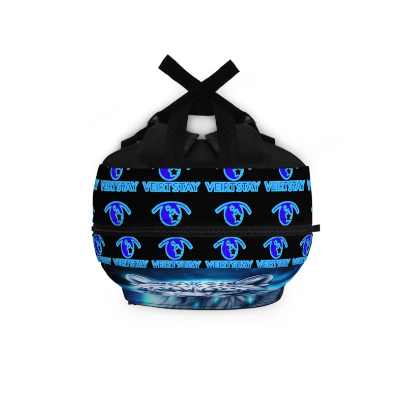 Snow Leopard Backpack Black Glowing Neon Book Bags Psychedelic Travel ...