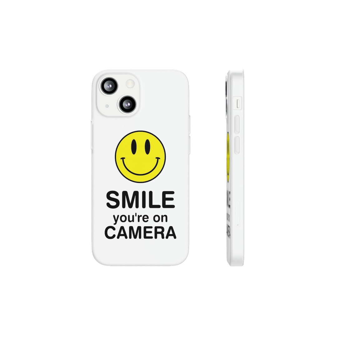 Smiley Face Emoji Protective Phone Case for iPhone Unique Fun Design ...