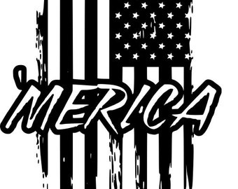 MERICA Vinyl Decal Sticker America - Etsy