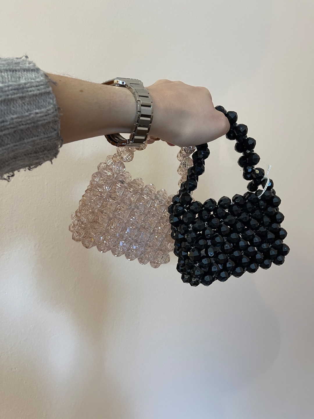 Tiny Mini Sparkly Handmade Beaded Purse, Wedding Purse, Bride ...