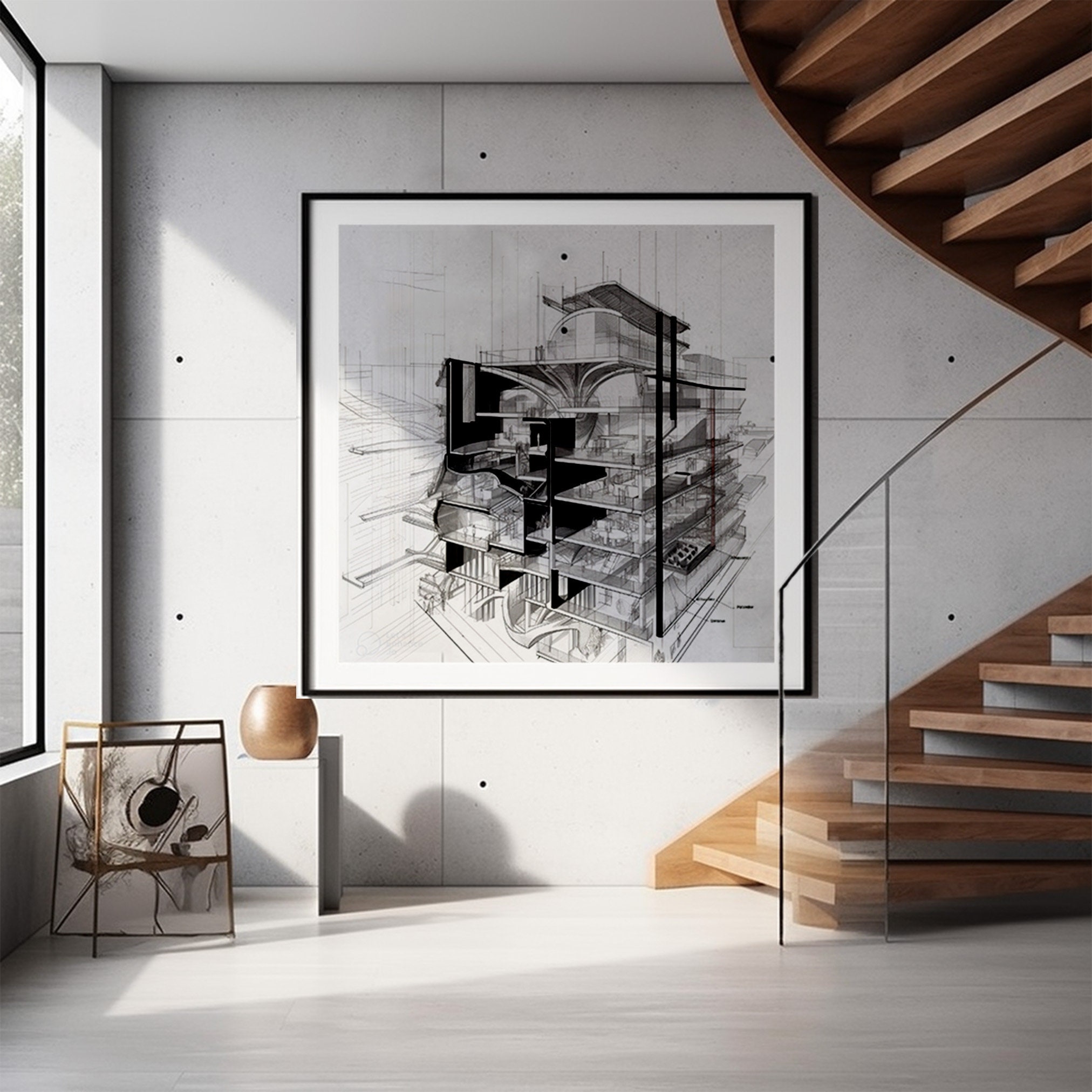 Architecture Print - Section V2 - Etsy