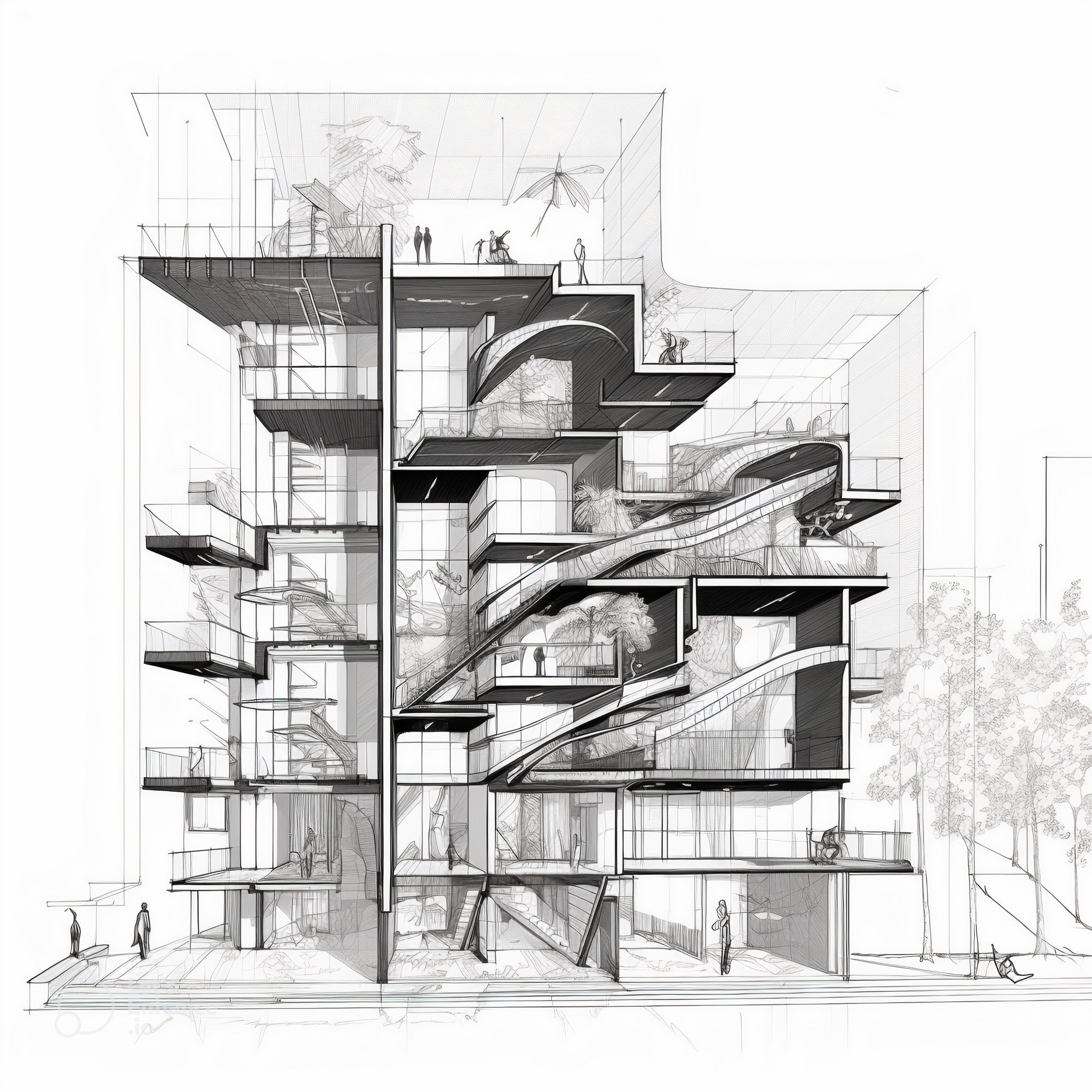 Architecture Print - Section V2 - Etsy