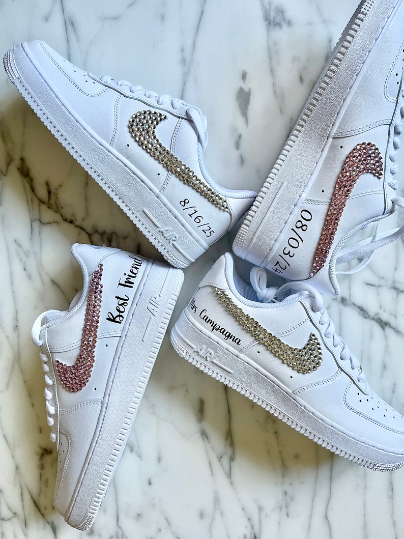 Custom Air Force 1s, Wedding Bridal Sneaker Personalized, Air Force 1 ...