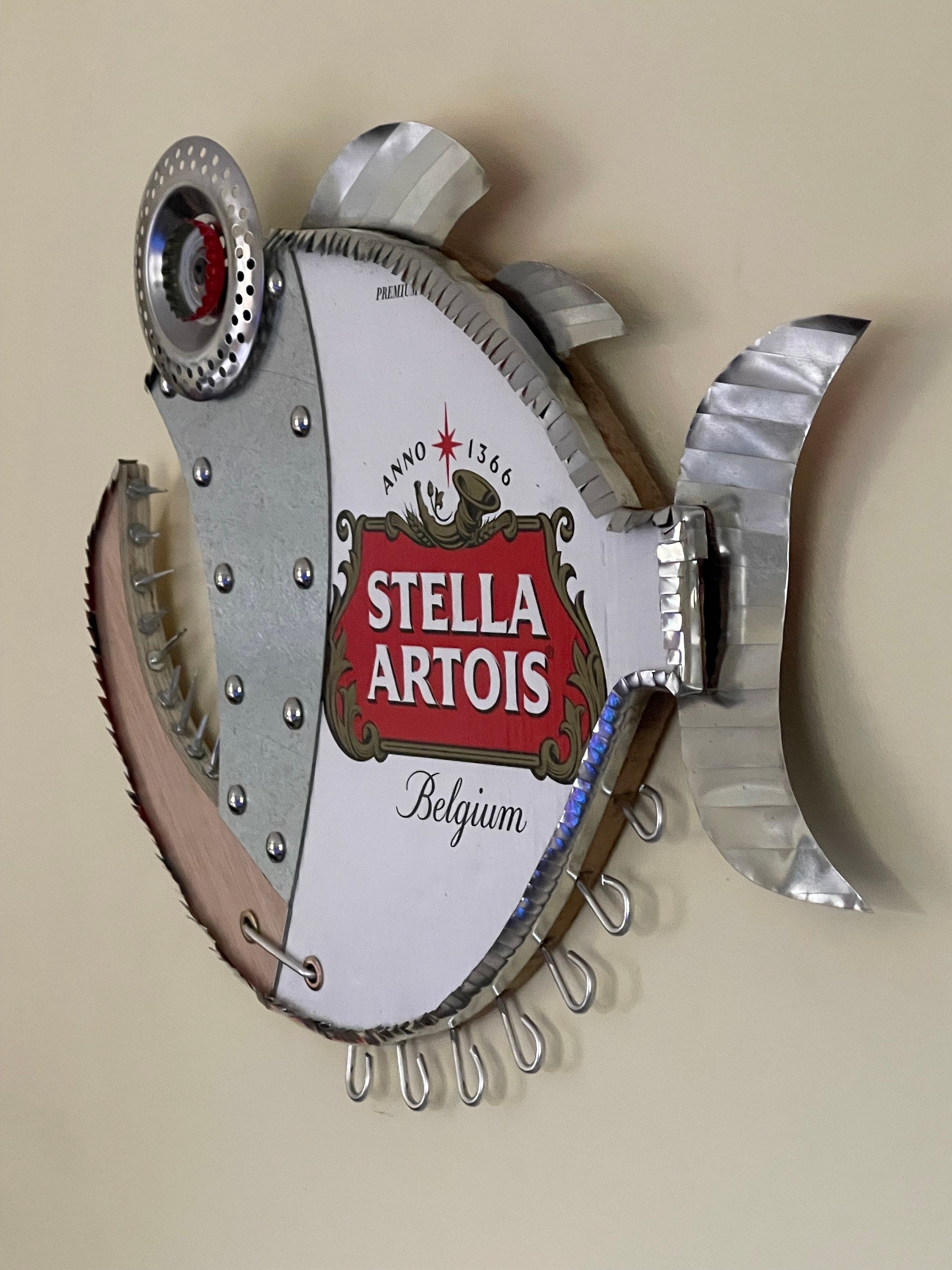 Stella Artois, Wooden Fish Wall Art, Fish Sculpture, Fish Decor, Beach ...